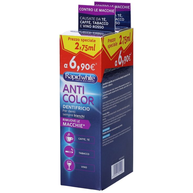 Dentifricio Anti Color Rapid White Bipack 150ml - Farmacia Loreto