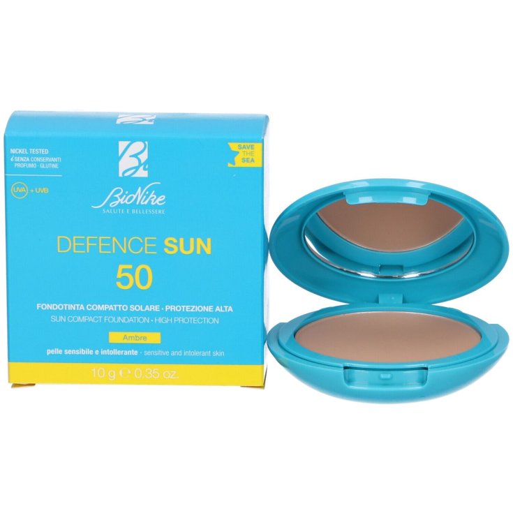Defence Sun Fondotinta Compatto SPF 50+ 1 Ambra - Farmacia Loreto